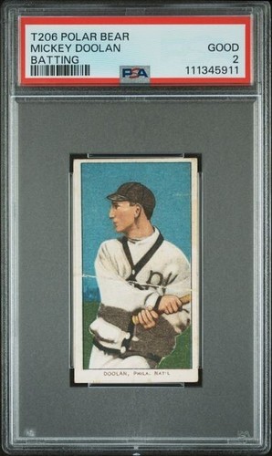 T206 Mickey Doolan "Batting" - PSA 2 - Polar Bear - Freshly Graded | eBay