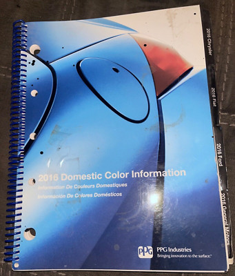 PPG 2016 Domestic Color Information Reference Book Automotive Refinish ...