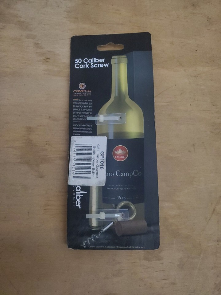 Caliber Gourmet™ Real 50 Caliber Bullet Corkscrew Wine Bottle Opener in ...