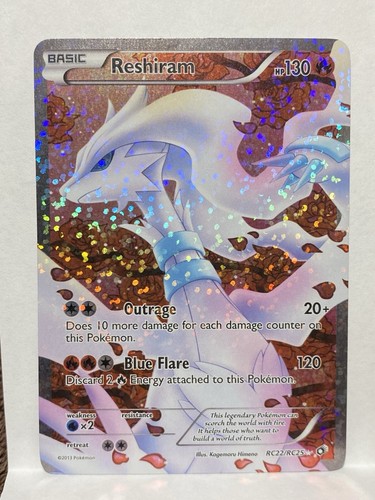 Reshiram (Full Art) RC22/RC25 Legendary Treasures: Radiant Collection ...