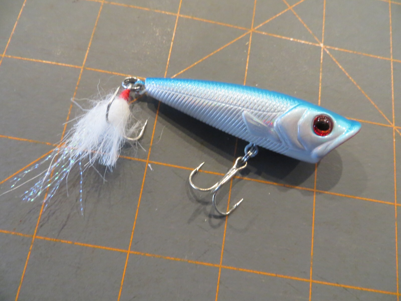 XPS Topwater Popper - Blue & White - 2 1/2 inch | eBay