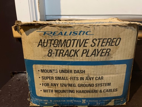 Realistic 8 Track Player Automotive Stereo Cat No. 12-1802 NEW in box ...
