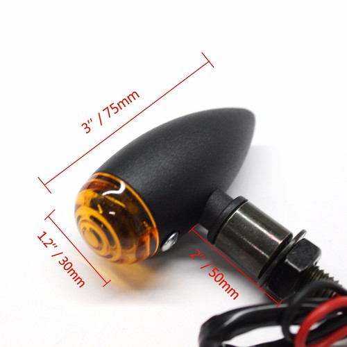 LED Mini Bullet Motorcycle Turn Signal Cruiser Chopper Custom Lights ...