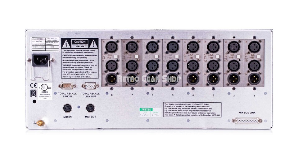 Solid State Logic X-Rack with 8x XR618 Dynamics Compression Modules SSL ...