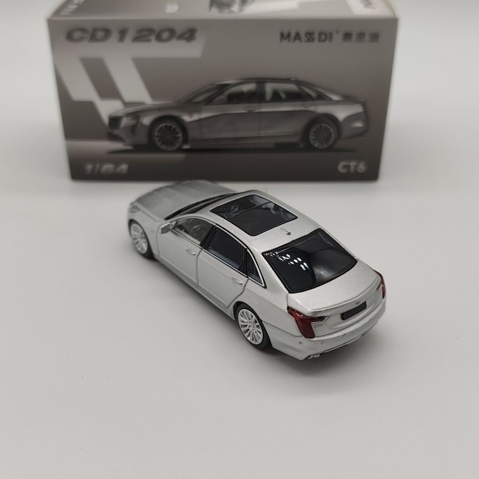 Masdi 1:64 Silver Cadillac CT6 Sedan Sports Model Diecast Collect Car ...