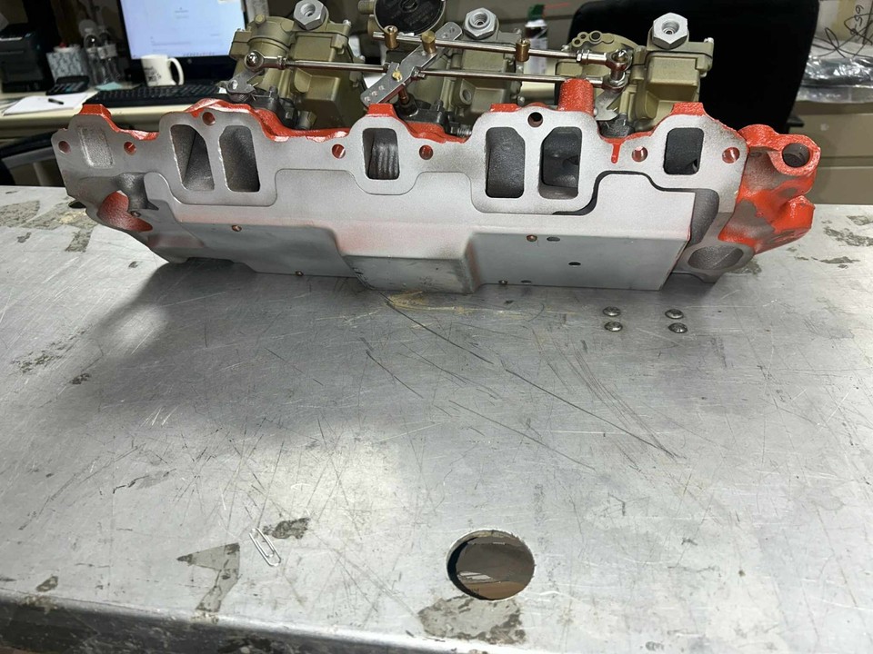 58 59 60 61 Chevrolet 348 409 Tri Power Intake With Rochester Carbs ...
