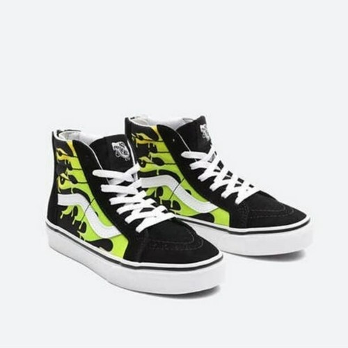 Vans Sk8-Hi Zip Slime Flame Blk Tr wht Kids Td Toddler US Size 5T | eBay