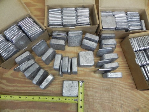 20LB Lead Ingots approx 2 1/2 x 2 1/2 thickness varies sinkers jigs ...