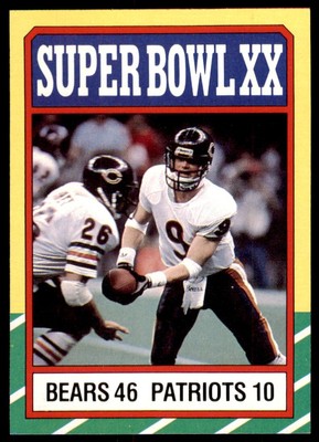1986 Topps Super Bowl Chicago Bears/New England Patriots #8 | eBay