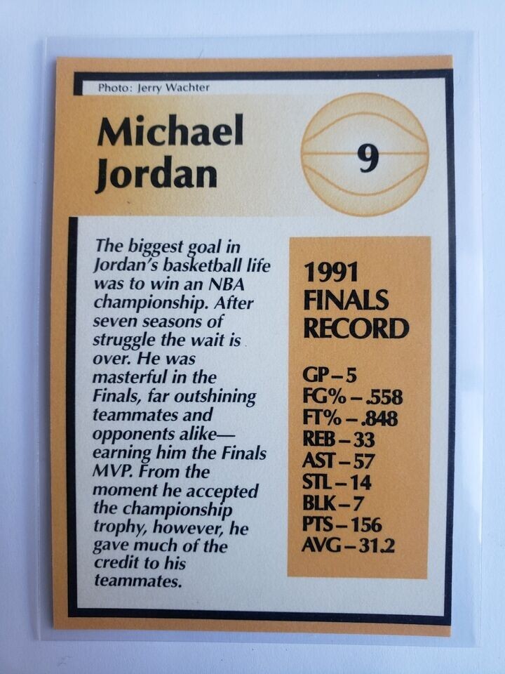 1991 Tuff Stuff Jr Red Michael Jordan Chicago Bulls "GOAT" HOF "RARE ...