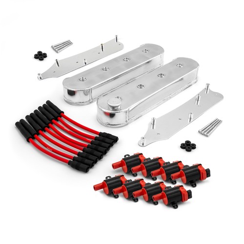 Chevy LS1 LS2 LS3 LS6 LS7 Fabricated Valve Covers Coil Packs Wire Combo ...