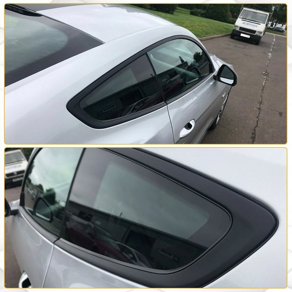 Matte Black 10M*3CM Car De-Chroming Vinyl Wrap+Spreader 394*1IN 2PCS ...