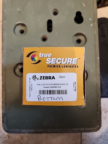 Zebra ZXP Series 7 Printer 1M Bottom Clear Laminate 800085-918 + EXTRA ...