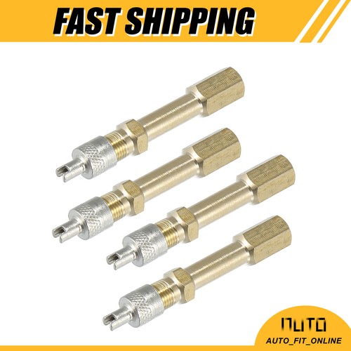 FOUR Wheel Tire Valve Extender Stem Extension Inflation Stright Pole ...