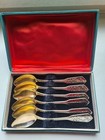 Rare Vintage Tea spoons USSR Silver 875 gold plated Baku Jewelry ...