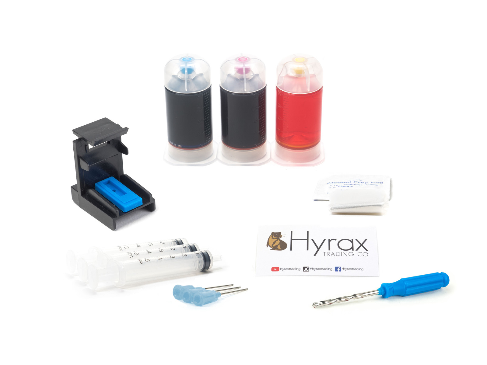 Hyrax Trading Tri-Color Ink Cartridge Refill Box Kit for Canon CL-211 ...