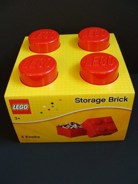 NEW LEGO Red Storage Brick Large Tub Project Case 4 Knobs Stud ...