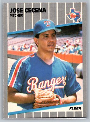 Jose Cecena 1989 Fleer BASEBALL #516 Texas Rangers | eBay