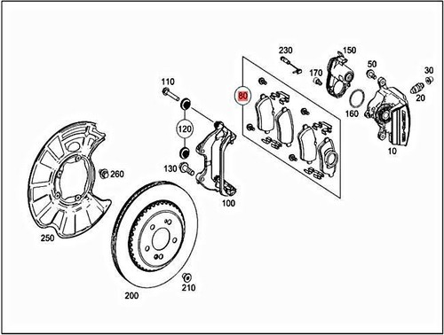 Genuine MERCEDES X222 A217 C190 C217 R190 Ts disk brake pad 0084201120 ...