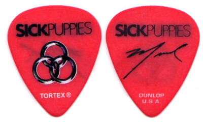 SICK PUPPIES Guitar Pick : 2011 Tri-Polar Tour Mark Goodwin Red | eBay