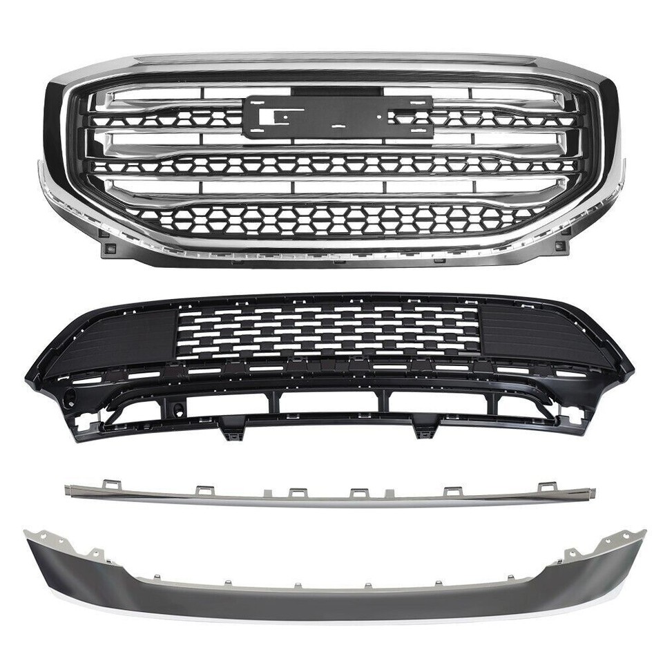 Front Bumper Cover Assembly for 2017/2019 GMC ACADIA SLE SLT Grille Set ...