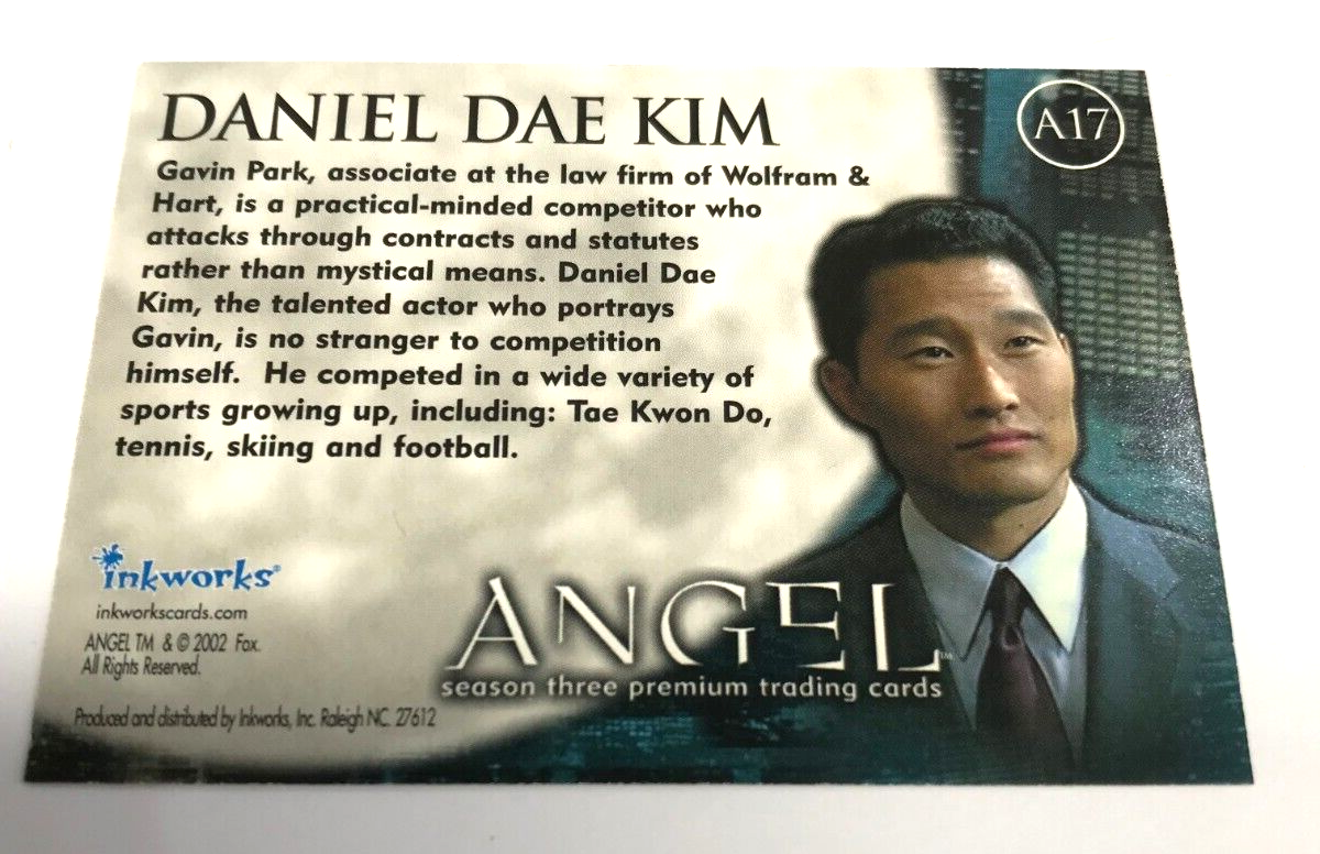 2002 INKWORKS ANGEL SEASON 3 TRADING CARD AUTOGRAPHED CARD A17 DANIEL ...
