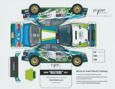 2018 Amanda Skelly '97 Subaru Impreza PRI American Rally Paper Race Car ...