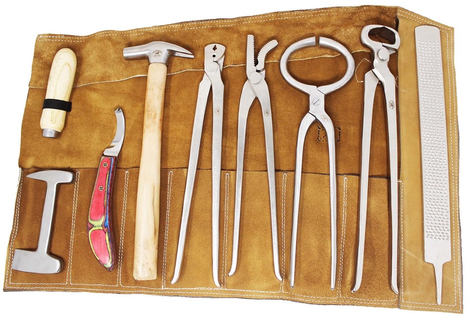 Horse Farrier Tool Horse Farrier 9-Piece Hoof Grooming Tool Kit w ...