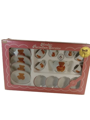 Steiff Tea Set. Child's. Teddy Bears. 15 Piece. New. West Germany. One ...