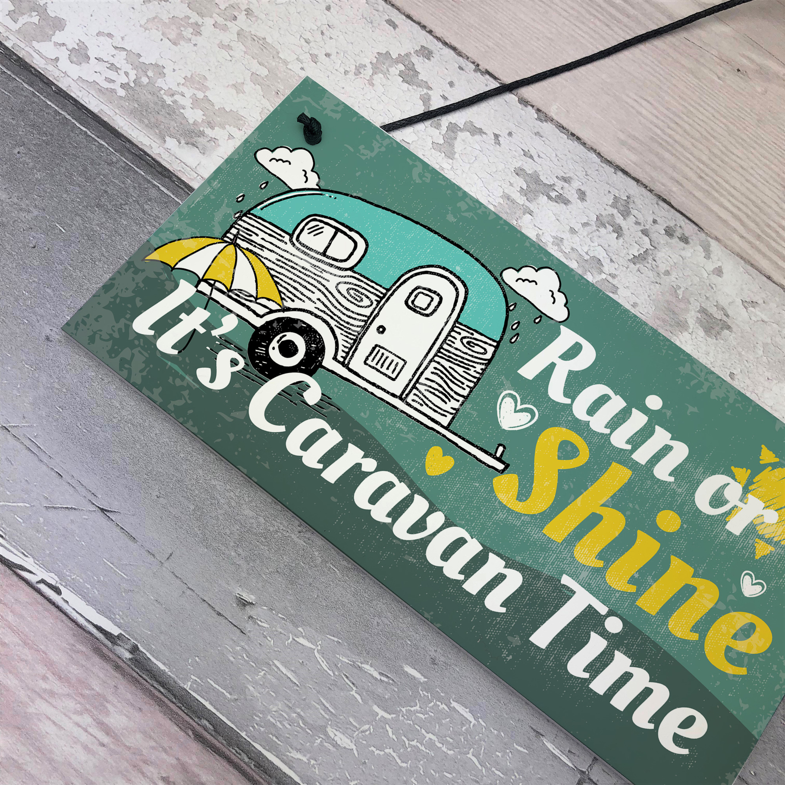 Funny Caravan Sign Caravan Time Novelty Hanging Door Wall Plaque ...