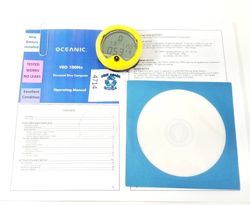 Oceanic Veo 100 Nx Scuba Dive Computer Puck Module Air & Nitrox 100Nx ...