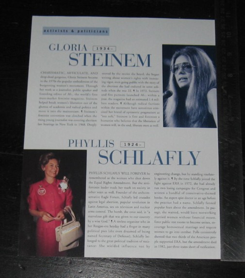 Phyllis Schlafly | Gloria Steinem original ONE magazine page PHOTO ...
