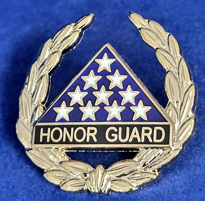 HONOR GUARD PIN: 1" size, Imitation Gold Pltd, Two Screw-Post/nut, Item ...