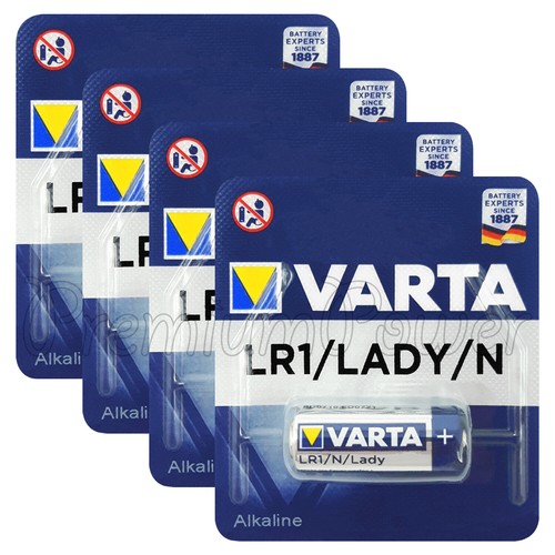 4 x Varta N size / LR1 batteries 1.5V Alkaline Lady MN9100 AM5 E90 4001 ...