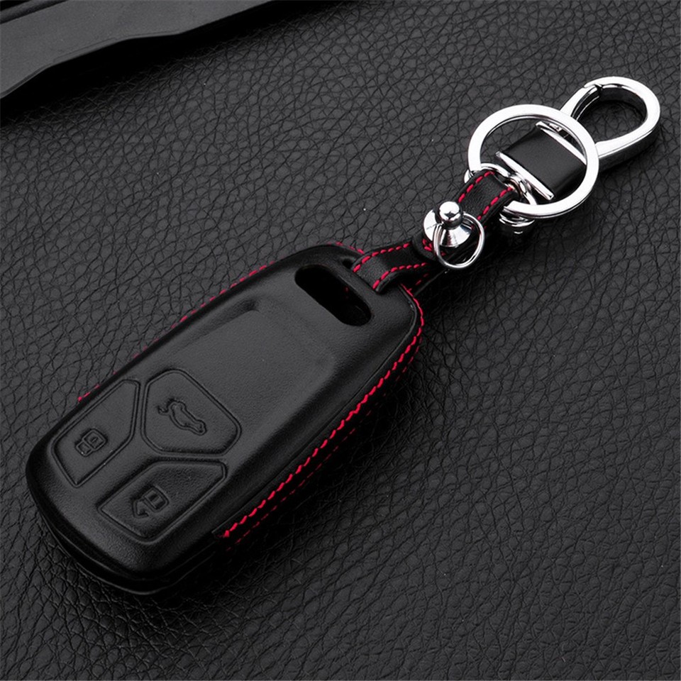 Leather Key Shell Cover With Keychain For Audi A4 A5 S5 Sportback SQ5 ...