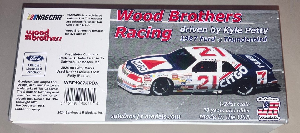 Kyle Petty OPEN BOX Citgo '87 Ford T Bird Stock Car Racecar 1:24 model ...
