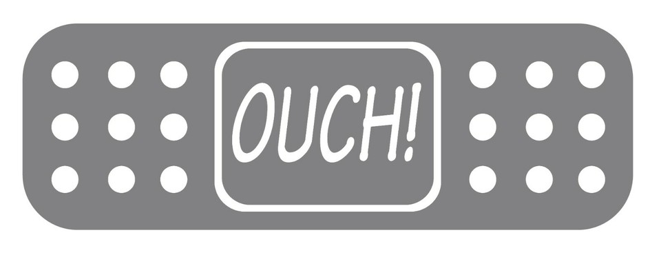 Car OUCH Band Aid Funny Vinyl Decal 4x4 Fatlace Stanced Slammed Lowered ...