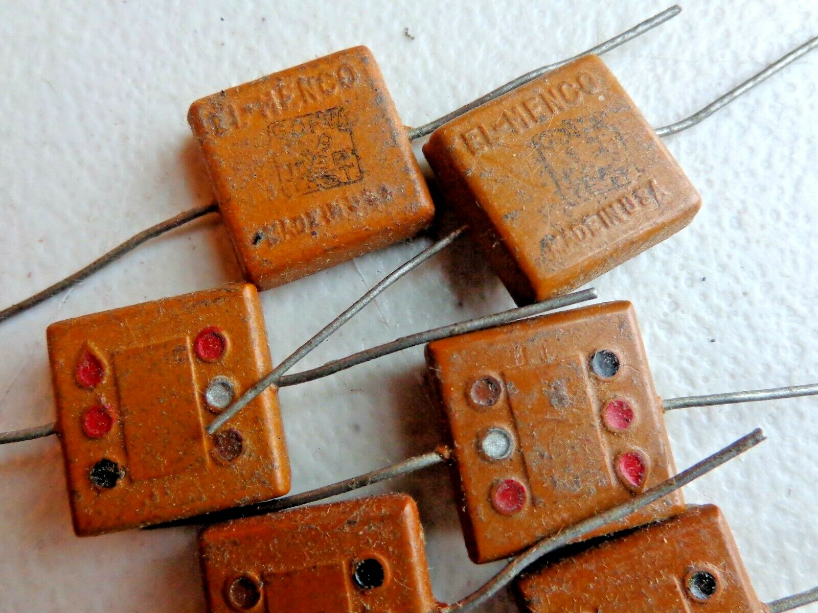 9PCS VINTAGE EL MENCO Silver Mica Capacitor 2200pF + 9 TOL | eBay