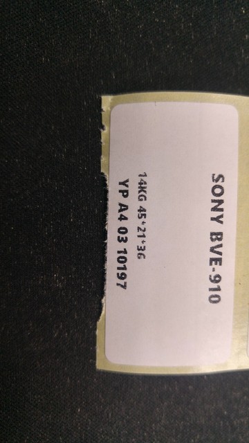 Sony Bve-910 Editing Control Unit Bke-904 Bke-912a Bke-902 for sale ...