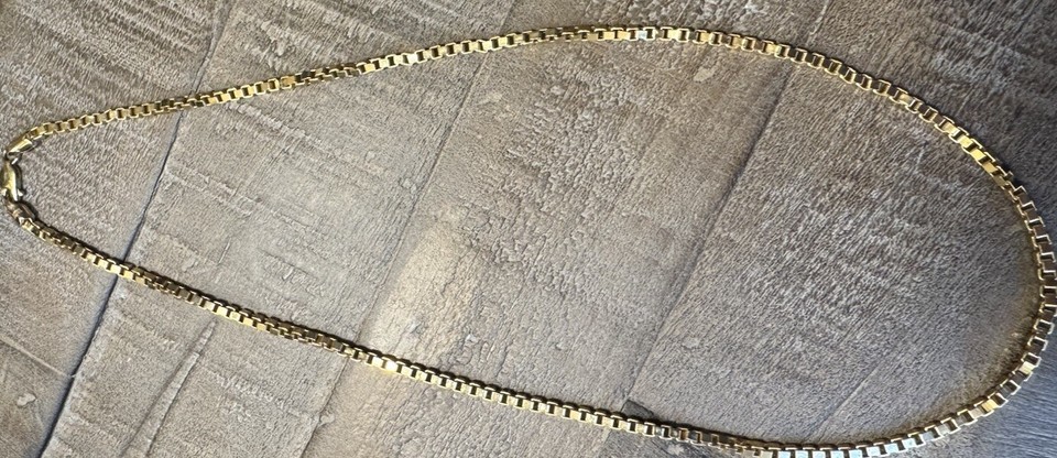 14kt Gold Box Chain 18 Inches | eBay