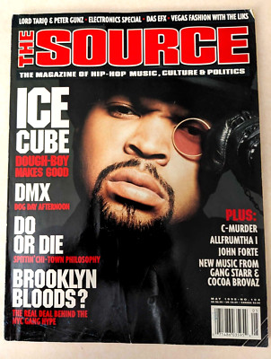 The Source Magazine May 1998 #104 Ice Cube DMX C-Murder John Forte Gang ...