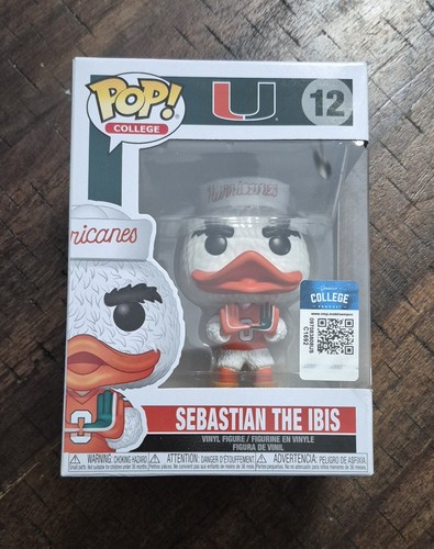 Miami Hurricanes Sebastian The Ibis FUNKO POP! #12 *NICE* Vaulted RARE ...