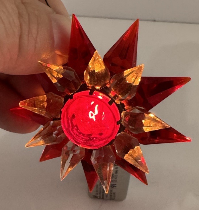 Antique Christmas Double Row MATCHLESS STAR Light Bulb C6 Red Clear ...