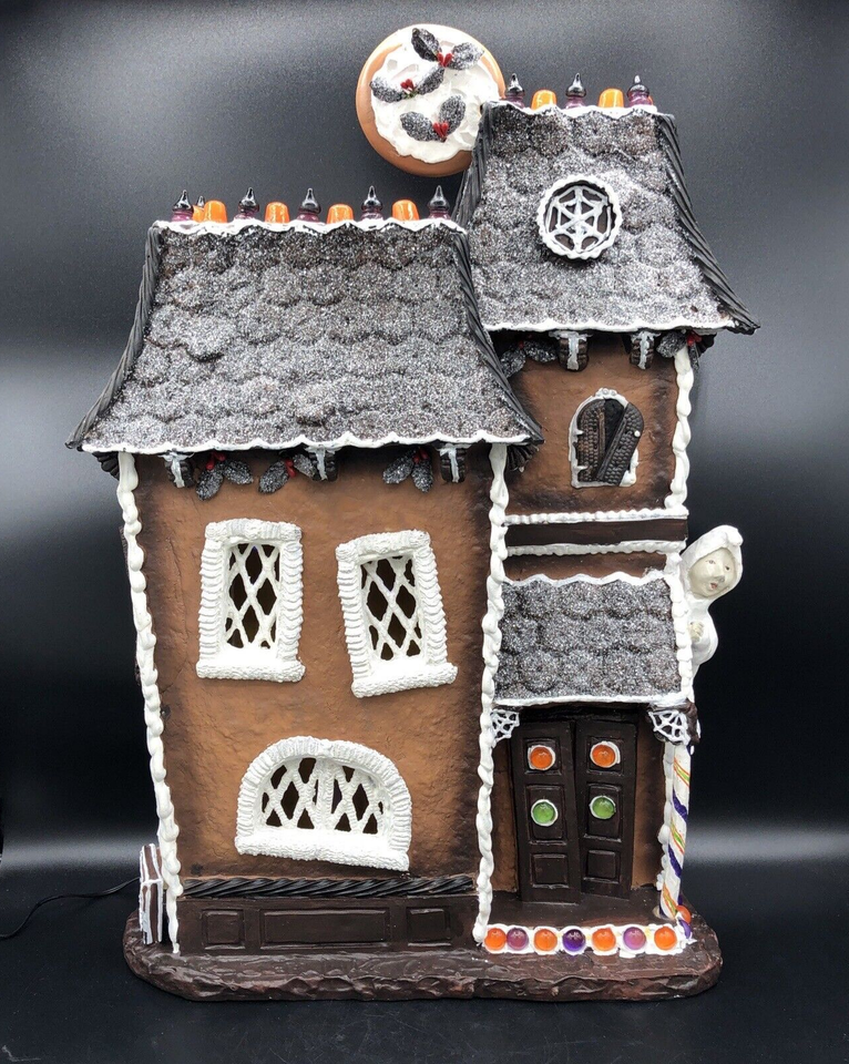 2008 Traditions by Byers' Choice Lighted Haunted Gingerbread Halloween ...