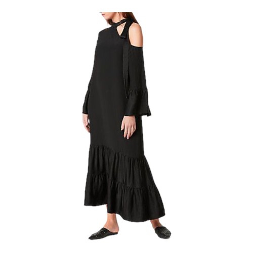 John Lewis Modern rarity Black Maxi Dress Size UK 14 off Shoulder ...