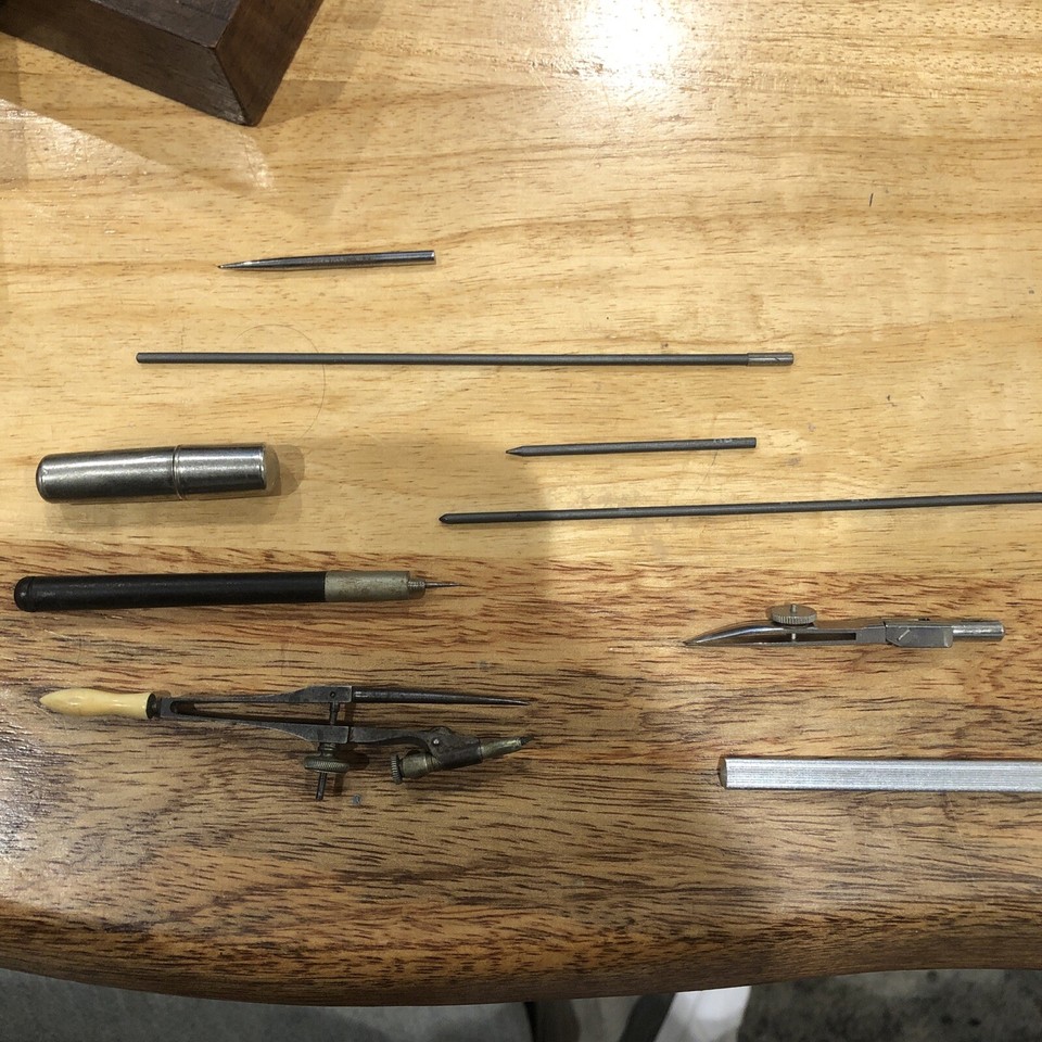 16 Piece Antique Technical Drawing/Mapping Instruments in Wooden Box | eBay