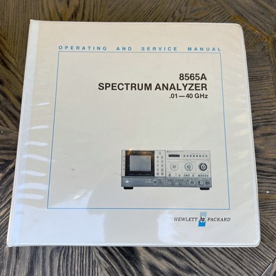 Manuals & Books - Analyzer Operating Service Manual