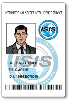 STERLING ARCHER FROM ARCHER ID NAME BADGE TAG PROP HALLOWEEN COSPLAY ...