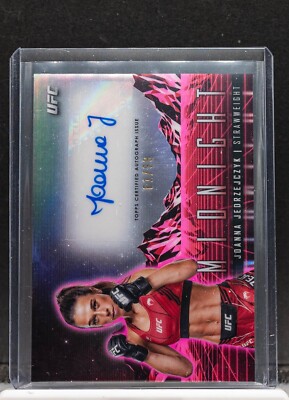 JOANNA JEDRZEJCZYK 2024 Topps Midnight UFC Twilight Horizons Auto 61/99 ...