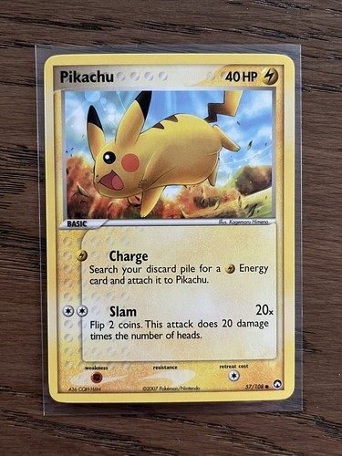 🔥Pikachu Ex Power Keepers Non-Holo 57/108 Mint 2007 Pokémon Pack Fresh ...